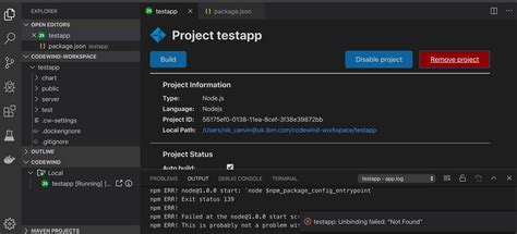 Unbinding Failed Error When Removing Project Using Vscode · Issue 1023 · Eclipse Archived