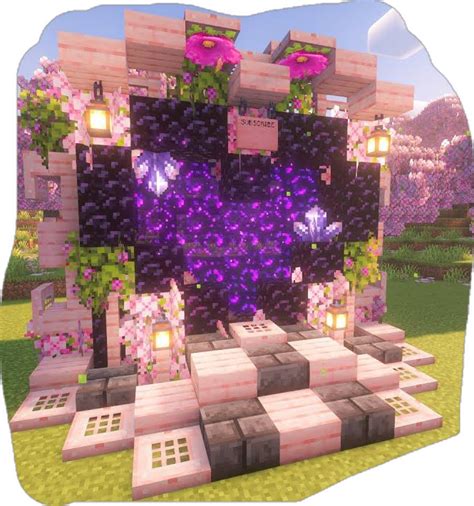 Minecraft 1 20 I How To Build A Heart Shaped Nether Portal I Cherry