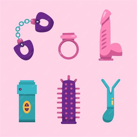 Коллекция элементов секс игрушек Бесплатно векторы