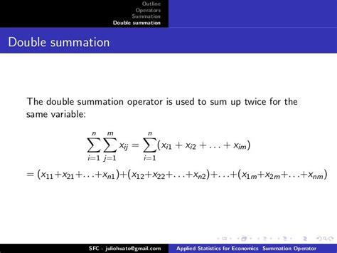 summation operator
