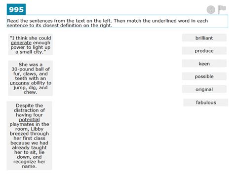 Common Core Assessment Analysis Sixth Grade Context Clues