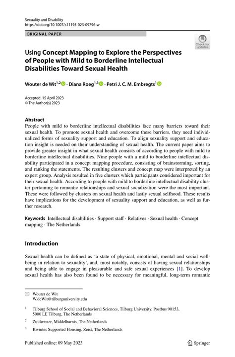 PDF Using Concept Mapping To Explore The Perspectives Of People With Mild To Borderline