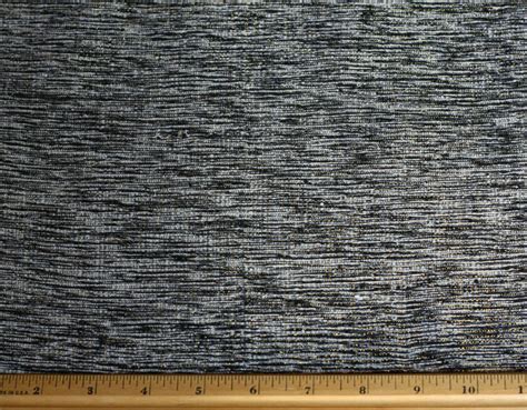 Black Raw Tassah Silk Gold Metallic Woven Stripe Fabric Etsy
