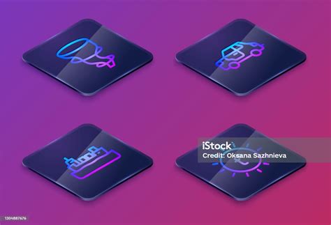 설정 등도 선 토네이도 유조선 선박 자동차와 태양 블루 사각형 버튼 벡터 0명에 대한 스톡 벡터 아트 및 기타 이미지 0명 3차원 형태 교통수단 Istock