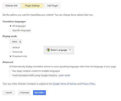 You Will Now See Google Translate Embed Code Copy That Code For Now