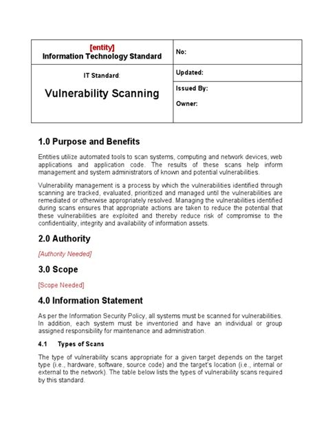 vulnerability scanning standard download free pdf vulnerability