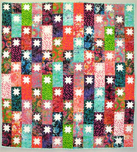 New Starlets Batik Quilt Quilted Treasures Of Rogers