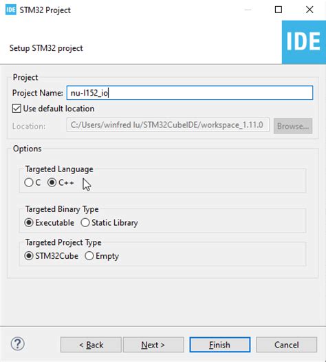 Winfred C H Lu Stm32cubeide C The Simplest Example With Cin And Cout