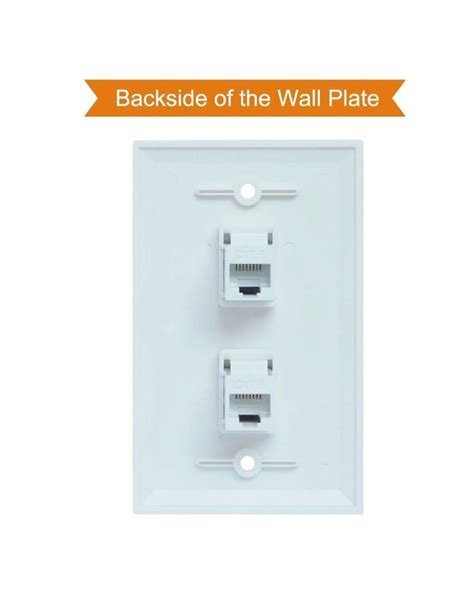 Ethernet Wall Plate 2 Port Cat6 Ethernet Cable Wall Plate Adapter Ezibuy Australia