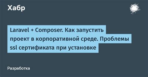 Laravel Composer Как запустить проект в корпоративной среде Проблемы Ssl сертификата при