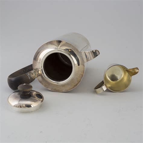A Bertil Haglund Studio Sterling Silver Coffee Pot And Creamer