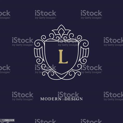 대문자 L 아름 다운 모노 그램입니다 우아한 로고입니다 서 예 디자인입니다 럭셔리의 상징 빈티지 장식입니다 간단한 그래픽 스타일입니다 Flourishes 부티크 브랜드입니다