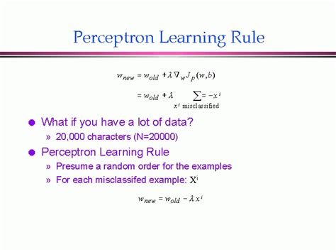 Perceptron Learning Rule