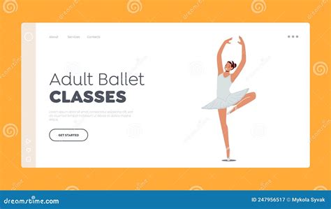 Ballet Classes Cartoon Style Vector Illustration Isolated On White Background Ballerina Ballet