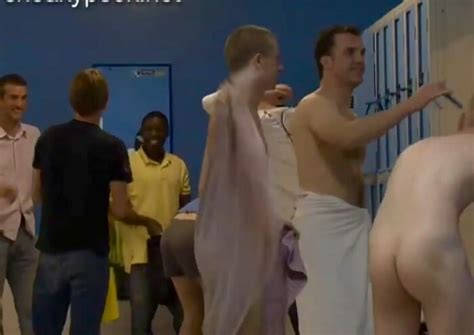 Soccer Player In Locker Room After Game