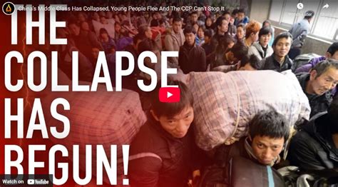 Chinas Middle Class Has Collapsed Young People Flee And The Ccp Cant