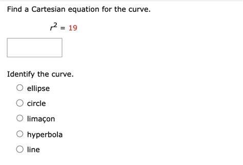 Answered Find A Cartesian Equation For The… Bartleby