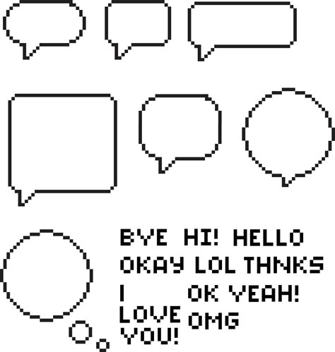 Speech Bubble 8 Bit Pixel Art On White Background Pixel Speech Bubble Sign Pixel Bubbles For
