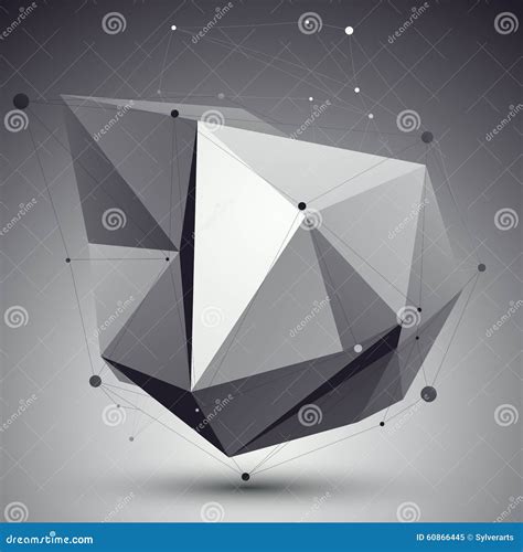 Vector Digital 3d Abstraction Lattice Geometric Template Stock Vector Illustration Of