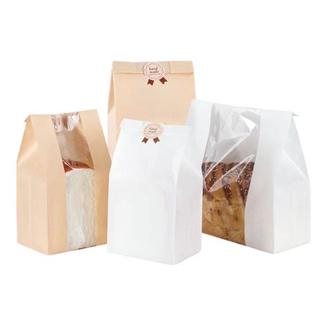 ถุงกระดาษคราฟท์ใส่ขนม มีหน้าต่าง ตั้งได้แบบพับข้าง