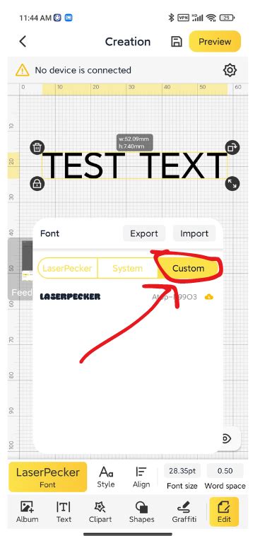 How To Import Fonts To Laserpecker Design Space Android App