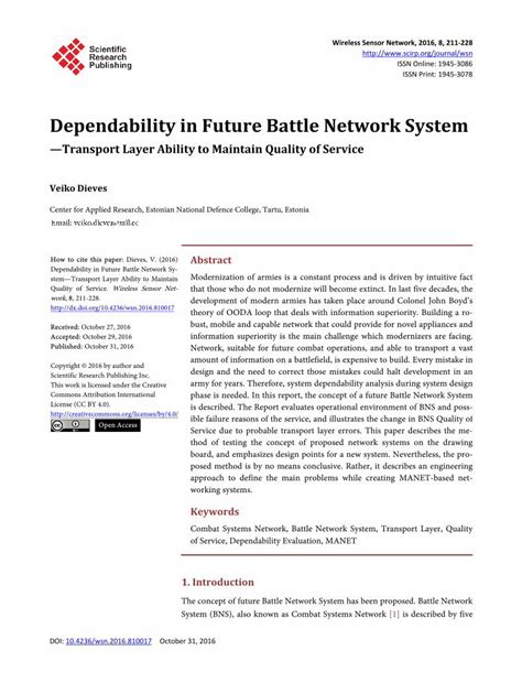 pdf dependability in future battle network system dokumen tips