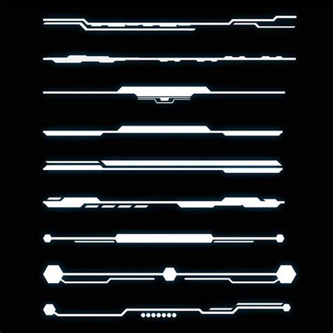 Set Of Sci Fi User Interface Elements Futuristic Technology Frames Interface Hud Element Design 花瓣网