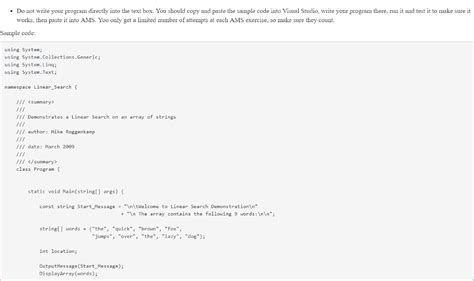 Solved Task Is To Complete The Linearsearch Function In The