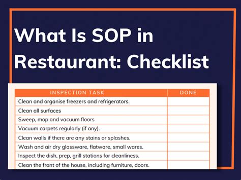 Example Of Sop In Food Industry At Cecil Messer Blog