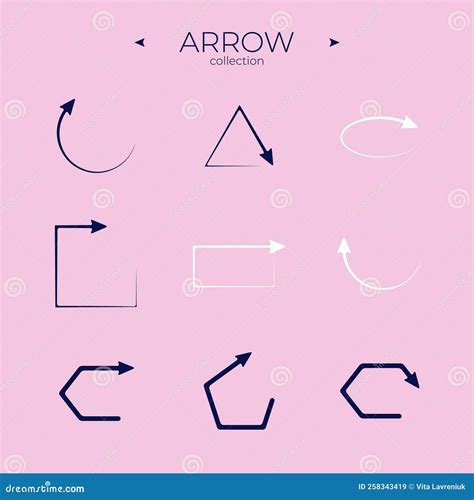 Line Arrow Icon Set Line Icons Collection Modern Vector Symbols