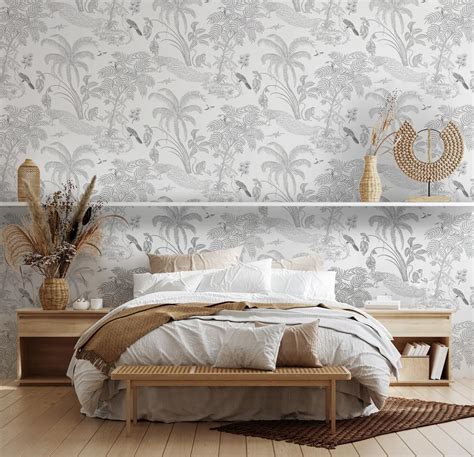 Sketch Jungle Plain Mural Wallpaper M10910 X Ever Wallpaper Uk