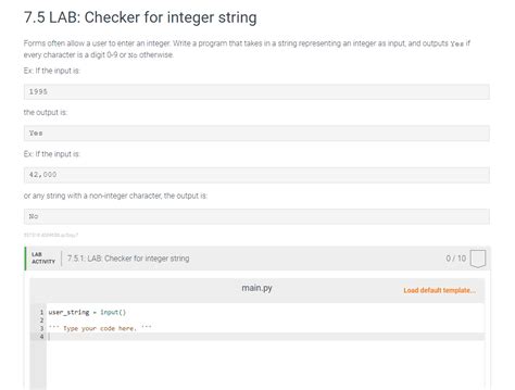 Solved 75 ﻿lab Checker For Integer Stringforms Often Allow