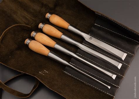 Mint Set Of 4 Barr Heavy Duty Bench Chisels 103849 Jim Bode Tools