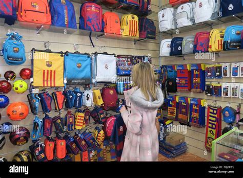 FOOTBALL SOUVENIRS SHOP Stock Photo - Alamy