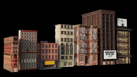 3d Model City Buildings In Blender Vr Ar Low Poly Cgtrader