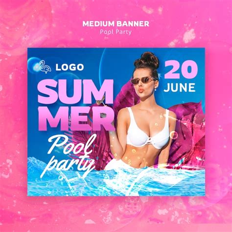Premium Psd Pool Party Template Design