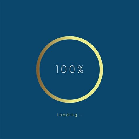 100 골든 로딩 바 골드 업로드 uiux 프리미엄 디자인 바 골드 보류 프로세스 로드 프리미엄 벡터