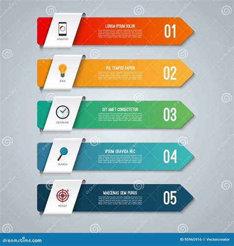 Infographic Arrow Diagram Chart Vector Illustration 28210812