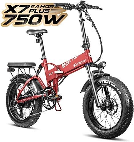 Eahora X7 Plus 750w Fat Tires Folding Electric Bike Full Suspension