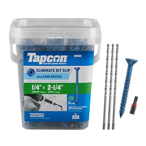 Reviews For Tapcon 14 In X 2 14 In Star Flat Head Concrete Anchors