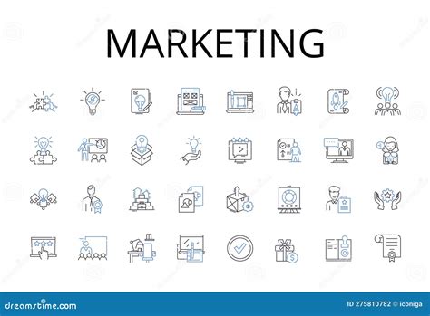 Assorting Line Icons Collection Sorting Organizing Classifying