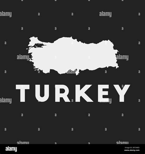 Turkey Icon Country Map On Dark Background Stylish Turkey Map With Country Name Vector
