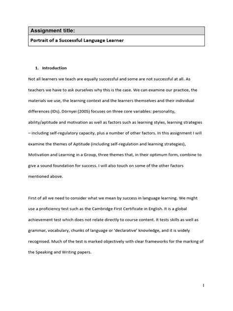 Sampleassignment 1 Pdf Motivation Motivational