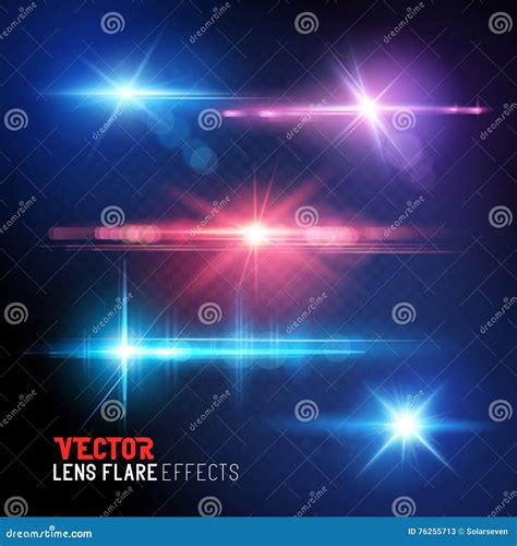 Vector Lens Flare And Sun Light Flares Stock Vector Illustration Of