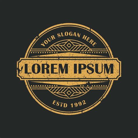 레트로 배지 로고 프리미엄 Ai 생성 벡터