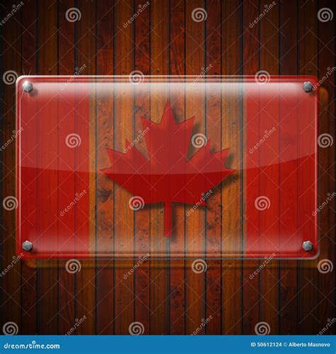 Glass Framework With Canadian Flag Stock Illustration Illustration Of