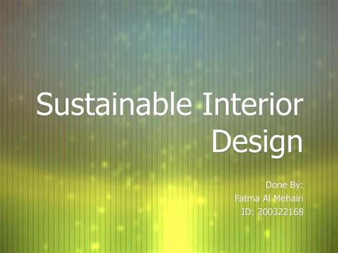 PPT Sustainable Interior Design PowerPoint Presentation Free Download ID 3897377