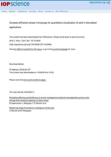 Pdf Compact Diffraction Phase Microscopy For Quantitative