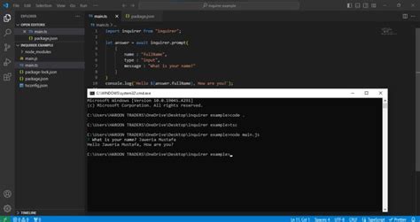 Jaweria Mustafa On Linkedin Typescript Inquirer Cli Softwaredevelopment Developerlife
