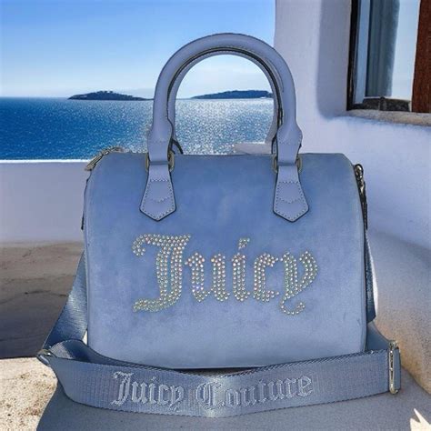 Juicy Couture Blue Iridescent Crystal Logo Obsession Velvety Soft